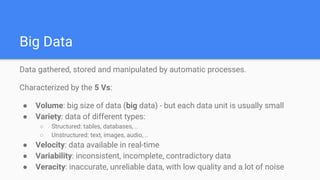 Big Data and algorithms | PPT