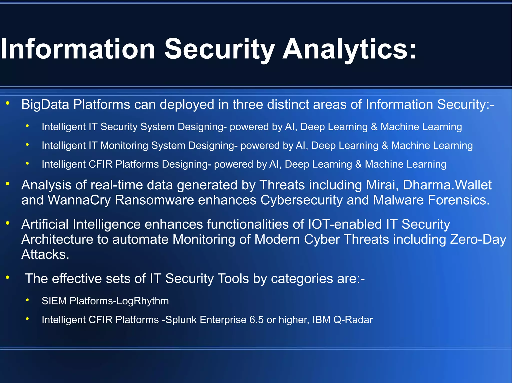 Information Security Analytics | PPT