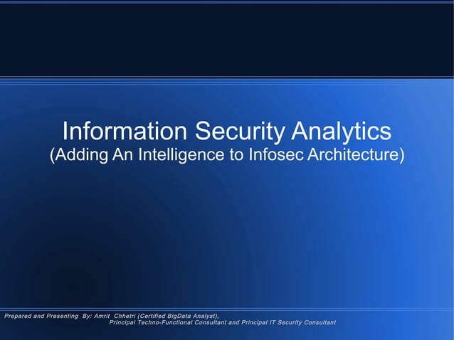 Information Security Analytics | PPT