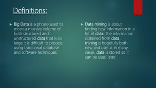 Big data and data mining | PPT