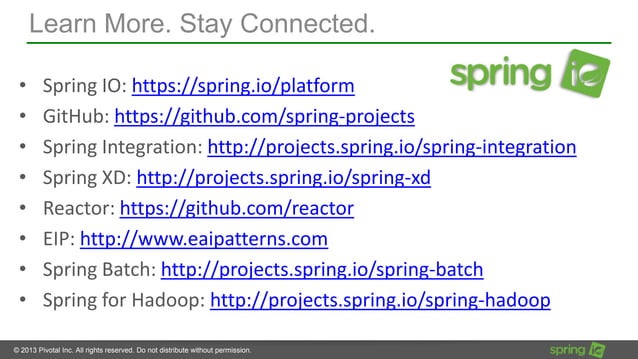 Big data and messaging with Spring | PPT