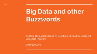 Big data and other buzzwords | PPT