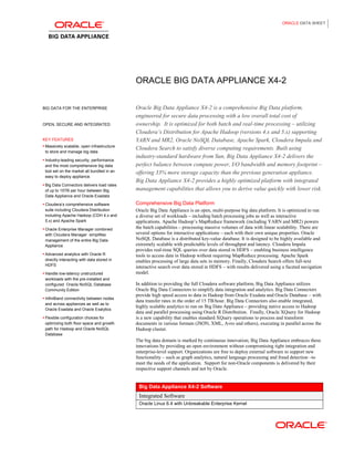 Bigdataappliance datasheet-1883358 | PDF