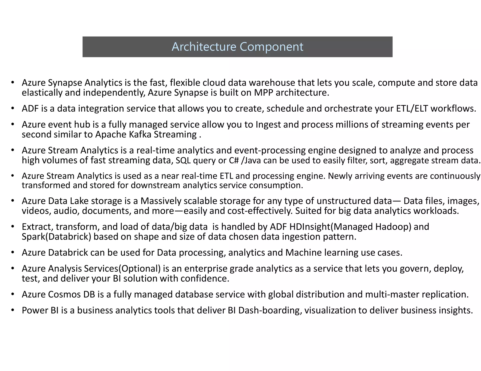 Azure data analytics platform - A reference architecture | PDF