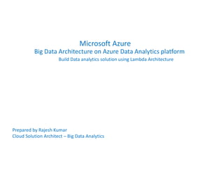 Azure data analytics platform - A reference architecture | PDF