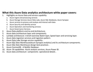 Azure data analytics platform - A reference architecture | PDF