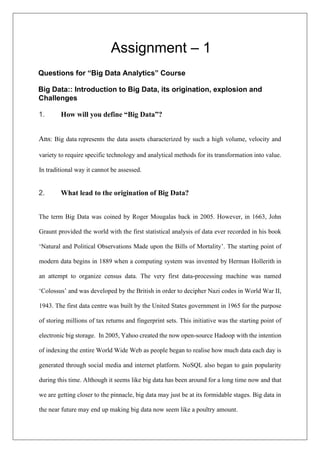 Big data assignment | PDF