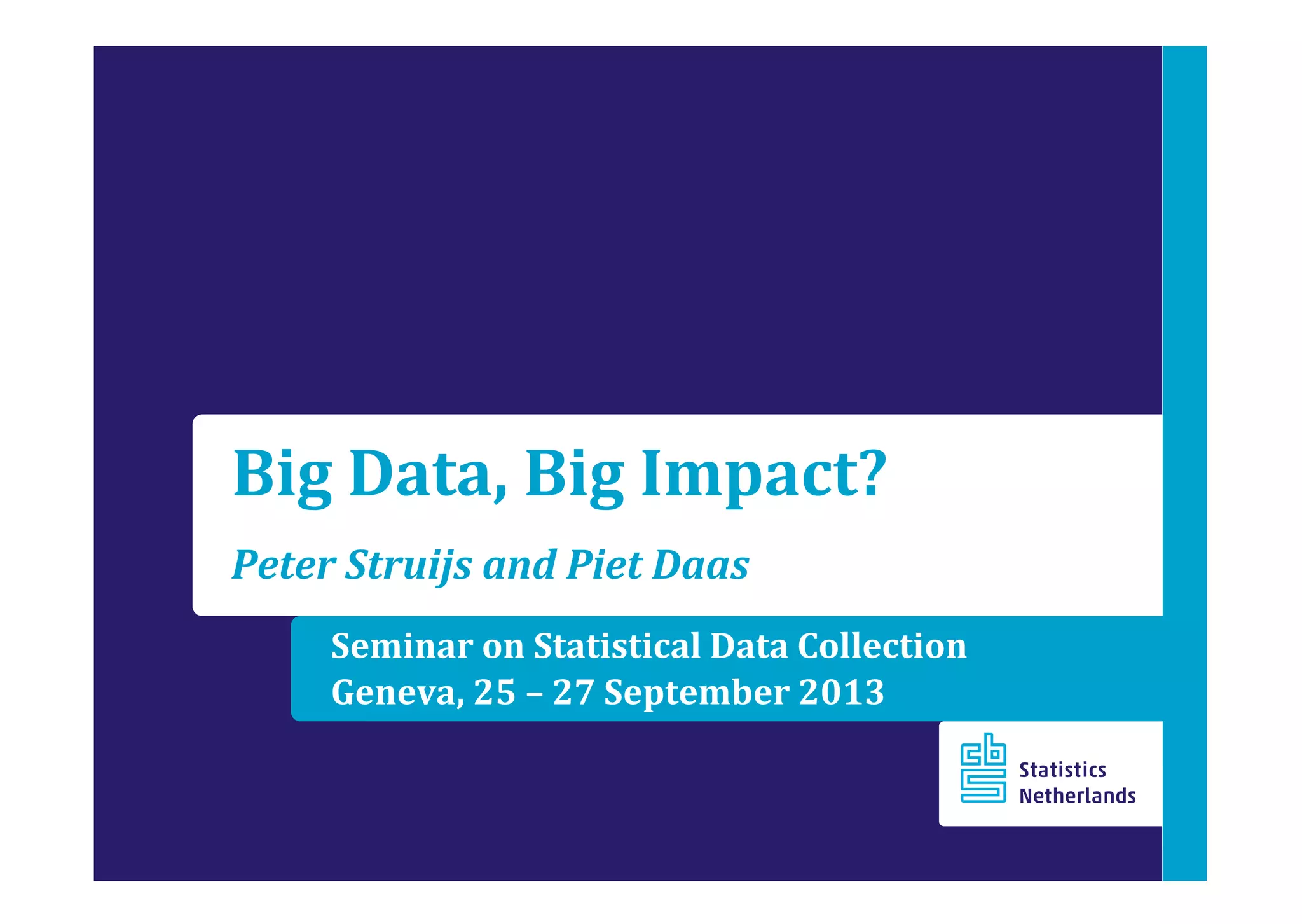 Big data Big impact? | PDF