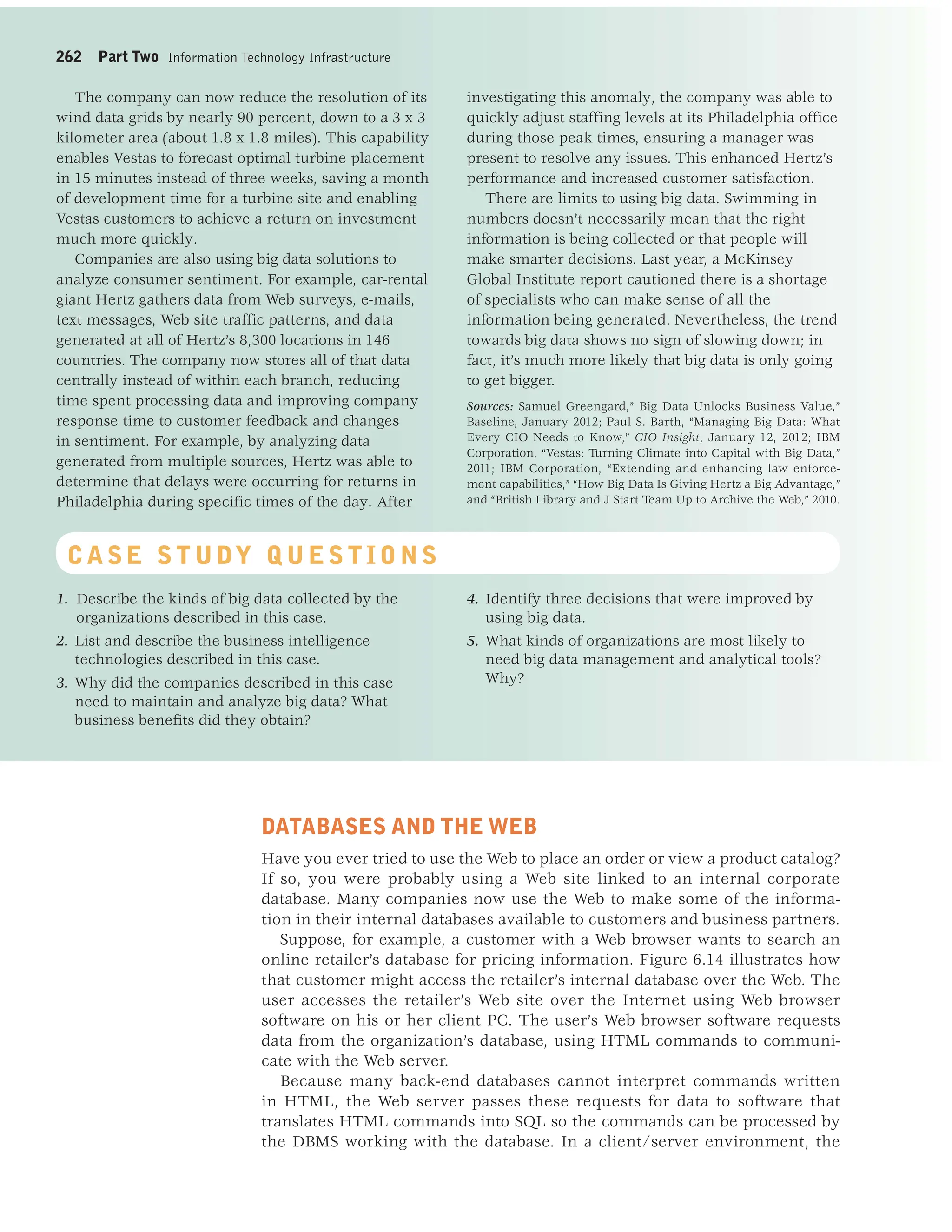 Case study "Big Data Big Rewards" ID 140 BUP | PDF