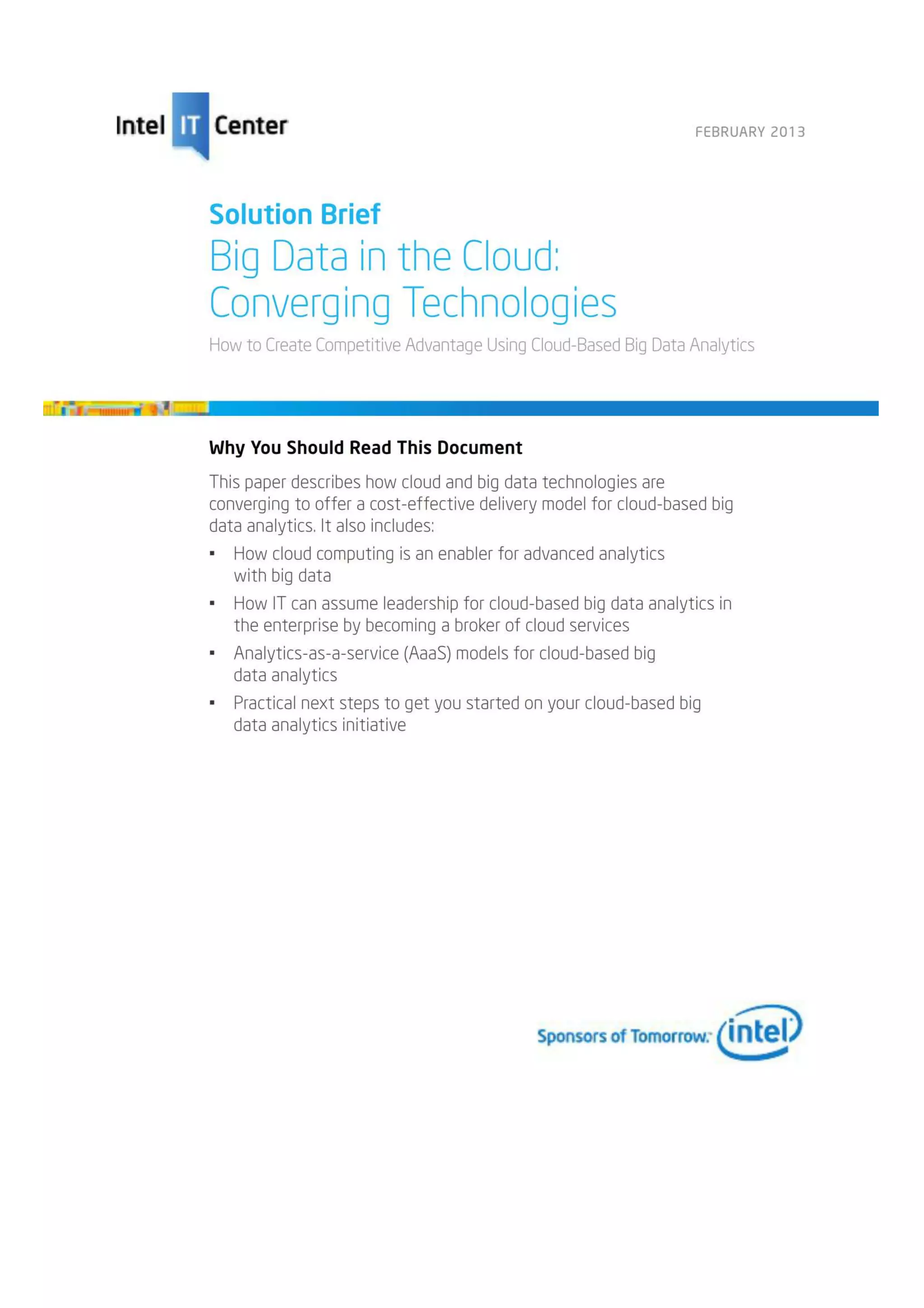 Big data and cloud converging technologies | PDF