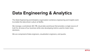 Data engineering at the interface of art and analytics: the why, what, and how of Netflix's data ...