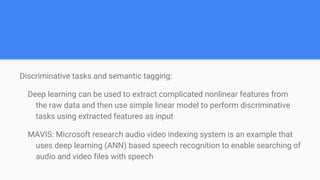 Big data deep learning: applications and challenges | PPTX