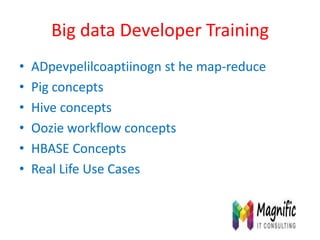 Big data developer training | PPT