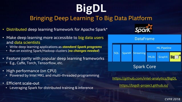 Build Deep Learning Applications for Big Data Platforms (CVPR 2018 tutorial) | PPT