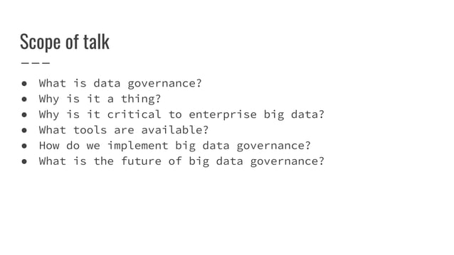 Big data governance | PDF | Databases | Computer Software and Applications