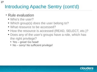 Apache Sentry for Hadoop security | PDF | Databases | Computer Software and Applications