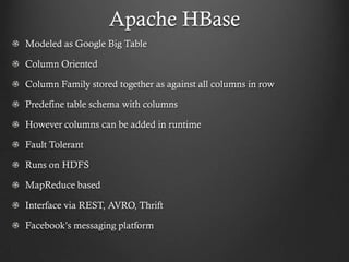 Big data hadoop ecosystem and nosql | PPT