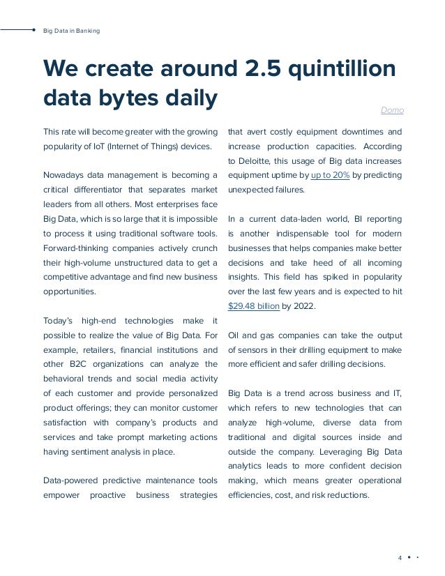 Big Data in Banking. Infographic | PDF