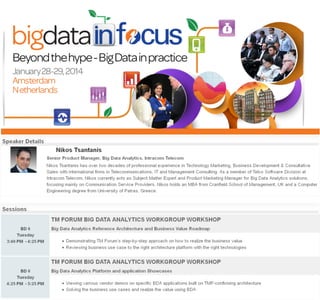 TMF Forum Big Data InFocus Conference | PPT