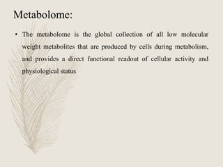 Big data in metabolism | PPTX