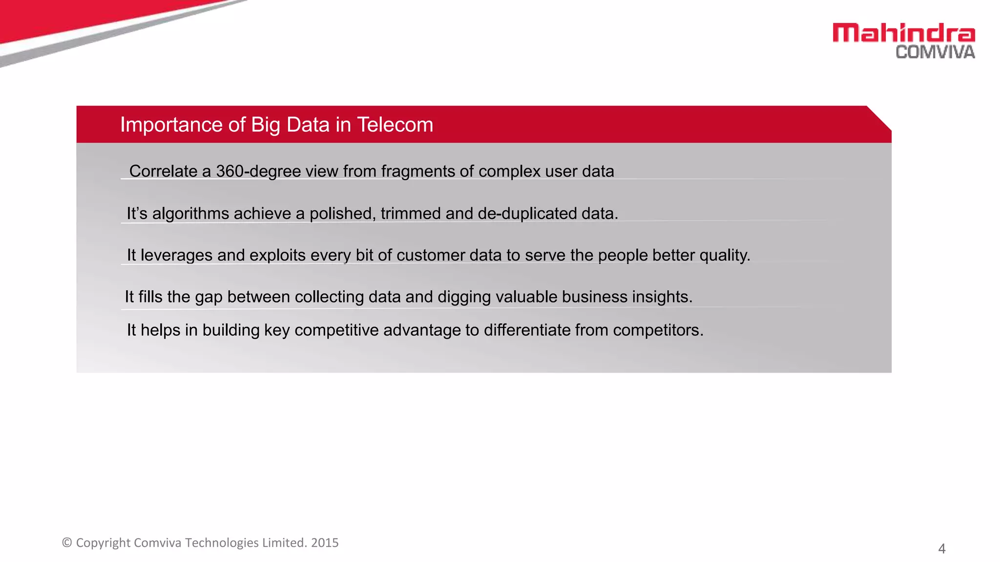 Importance of Big Data in the Telecom Industry | PPTX ...