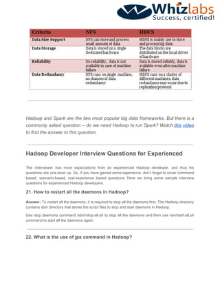 Top 25 Big Data Interview Questions and Answers | PDF