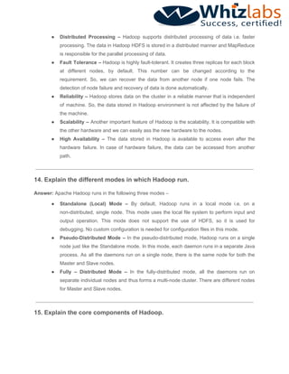 Top 25 Big Data Interview Questions and Answers | PDF