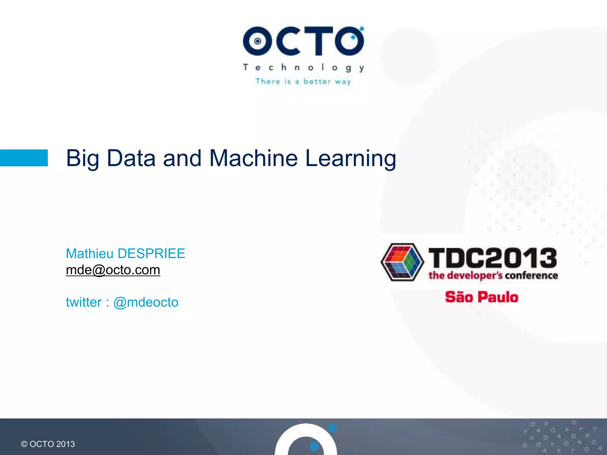 Big Data and Machine Learning: An Introduction | PPT