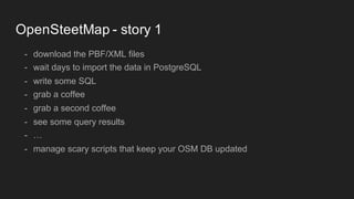OpenStreetMap in the age of Spark | PPT