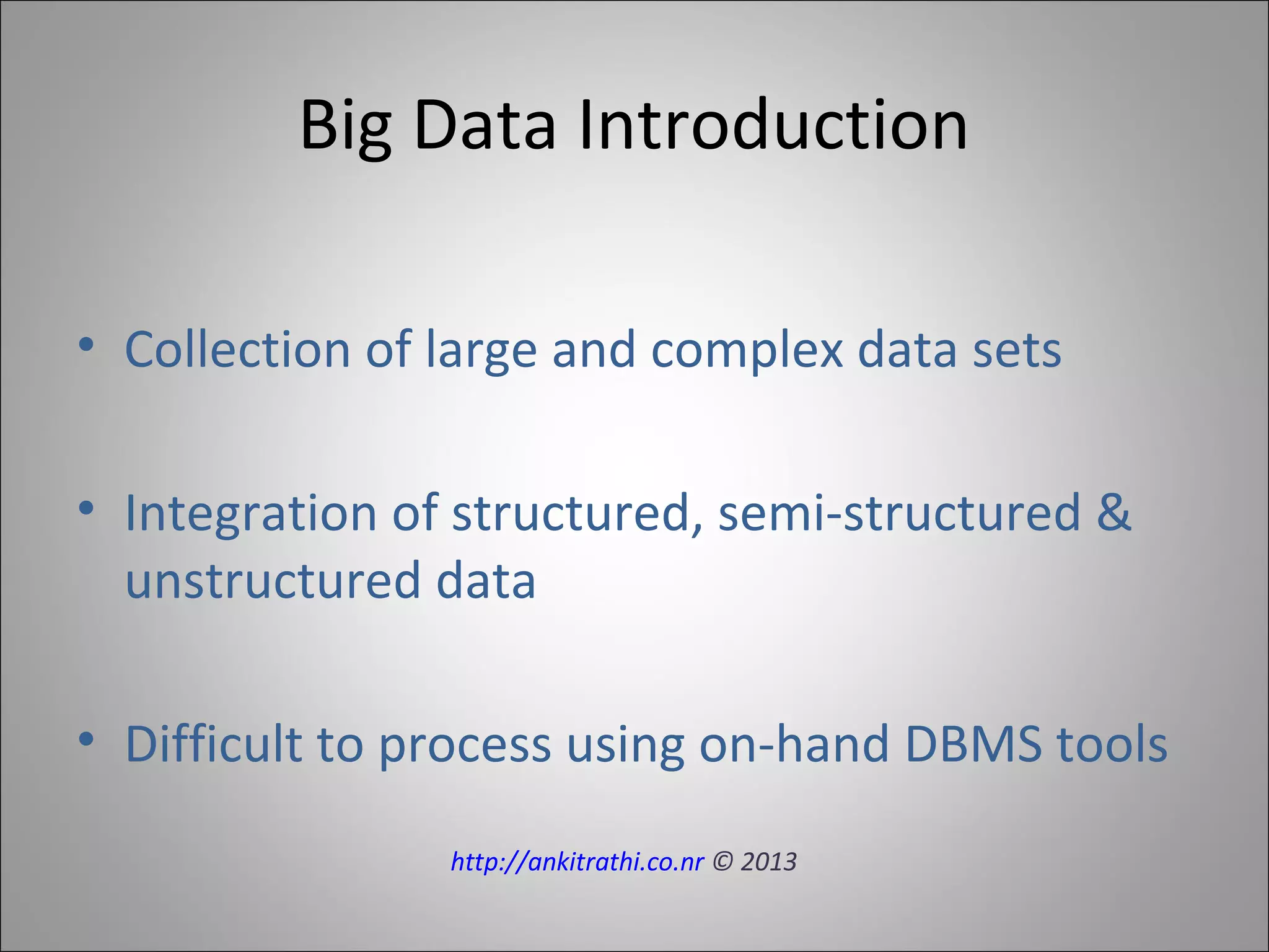 Big Data Overview | PPT | Free Download