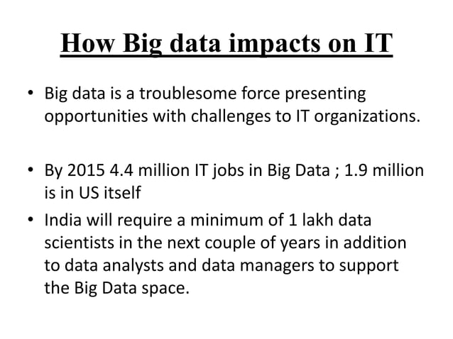 Big data ppt | PPTX | Databases | Computer Software and Applications