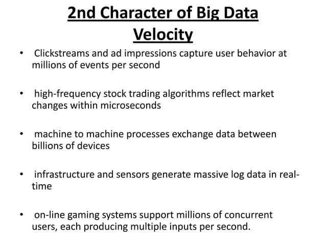 Big data ppt | PPTX | Databases | Computer Software and Applications