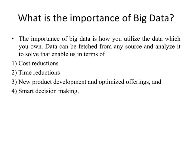 Big data ppt | PPTX