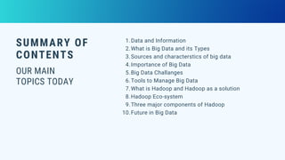 Big data and hadoop | PPT