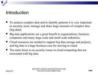 Big Data (security Issue) | PPT