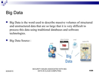 Big Data (security Issue) | PPT
