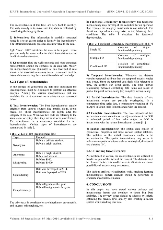 Big data privacy and inconsistency issues | PDF