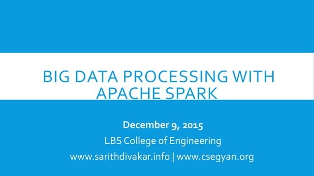 Big data processing with apache spark | PDF | Internet | Computing