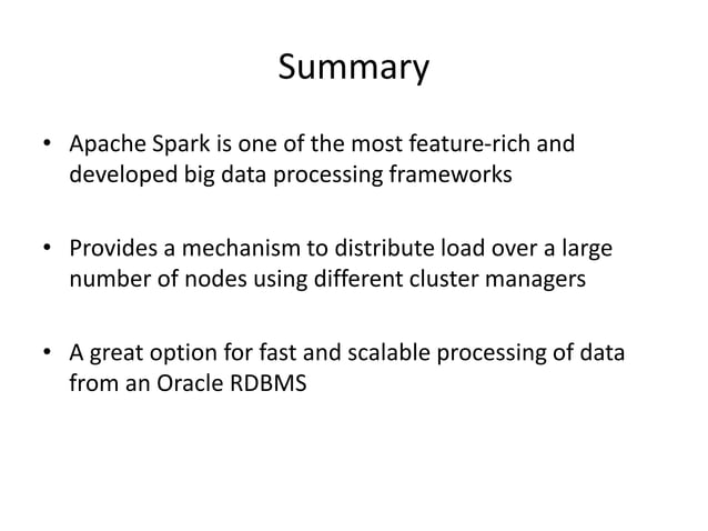 Big data processing with Apache Spark and Oracle Database | PPT