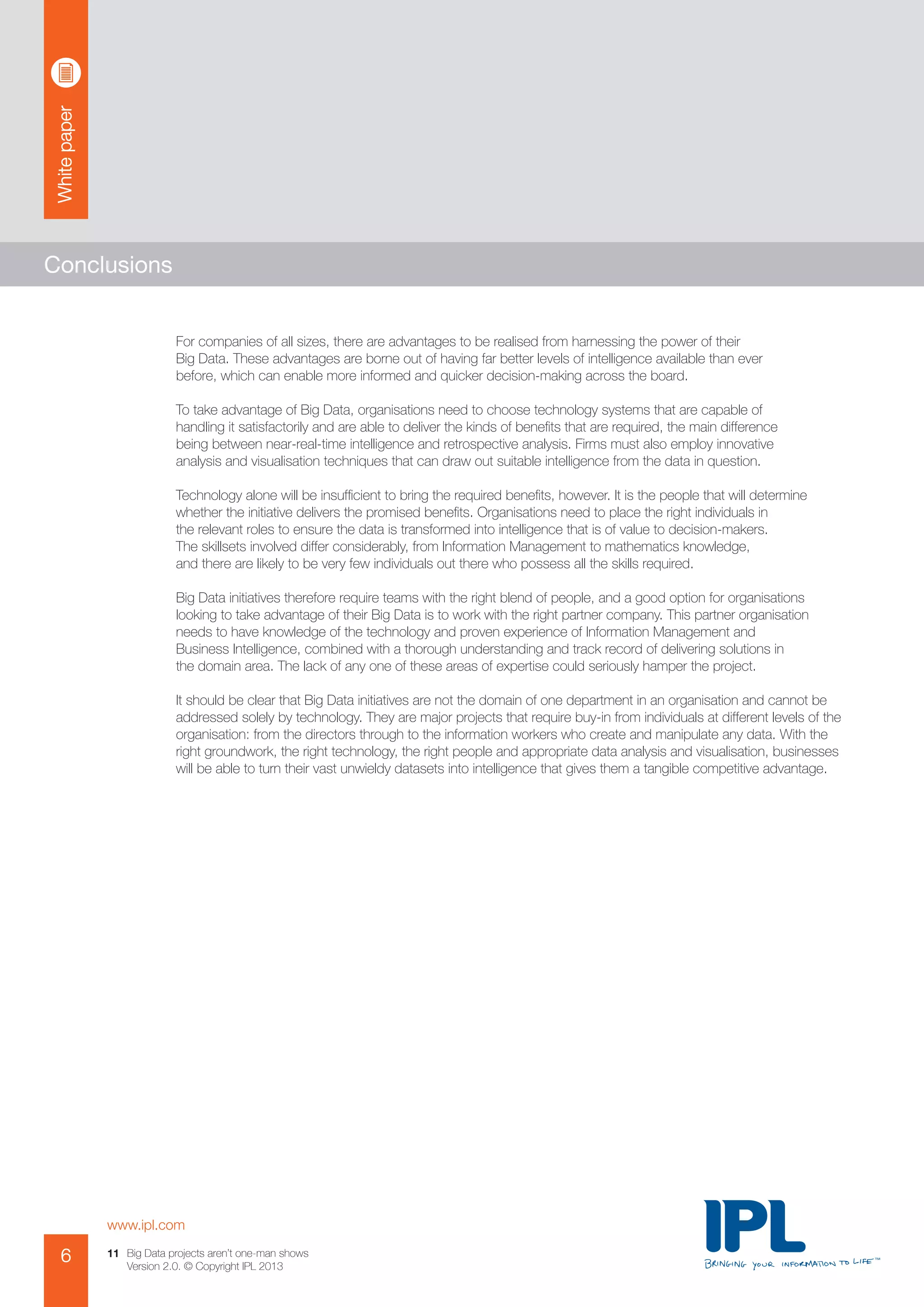 Big Data Readiness White Paper Pdf