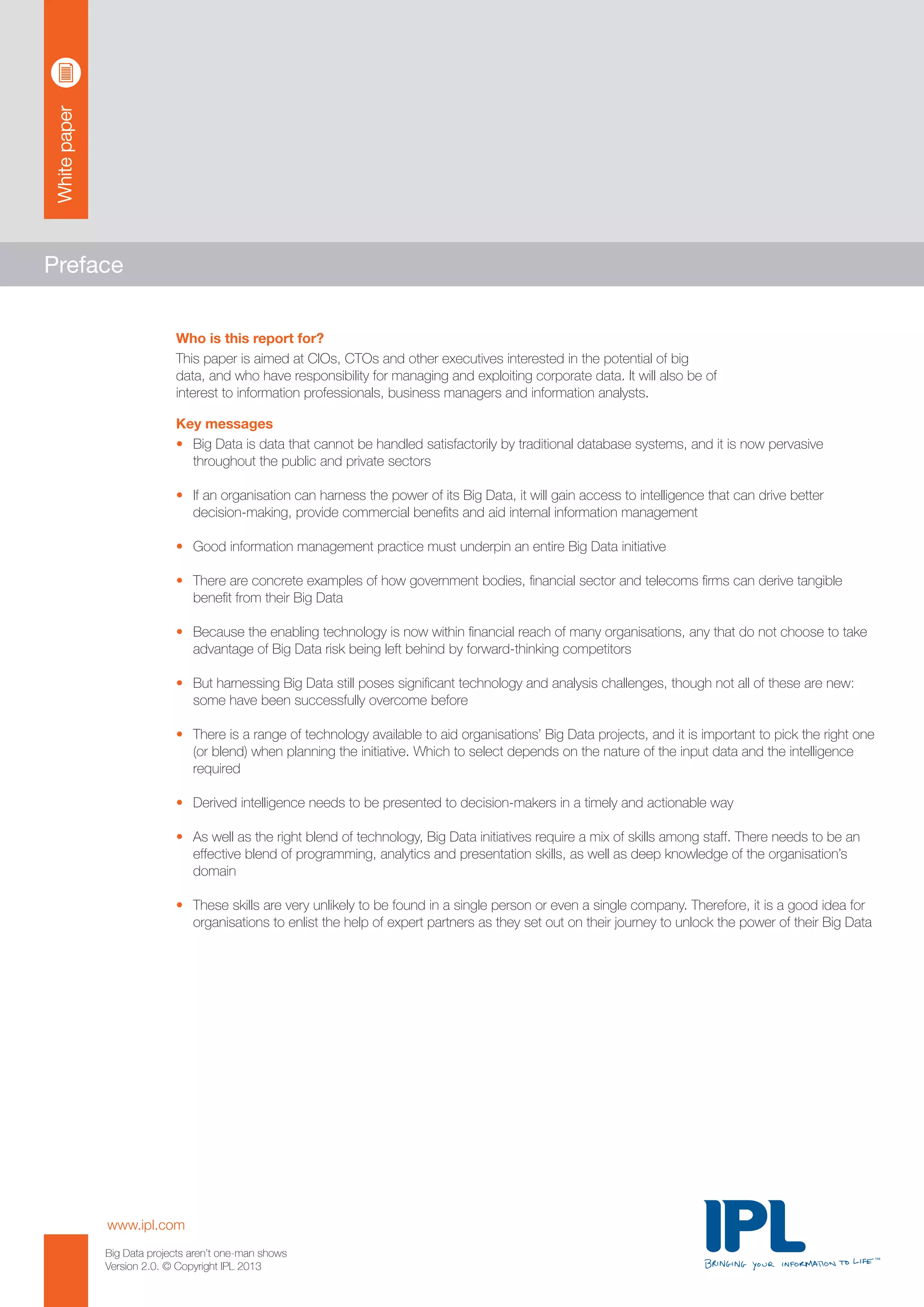 Big Data Readiness White Paper Pdf