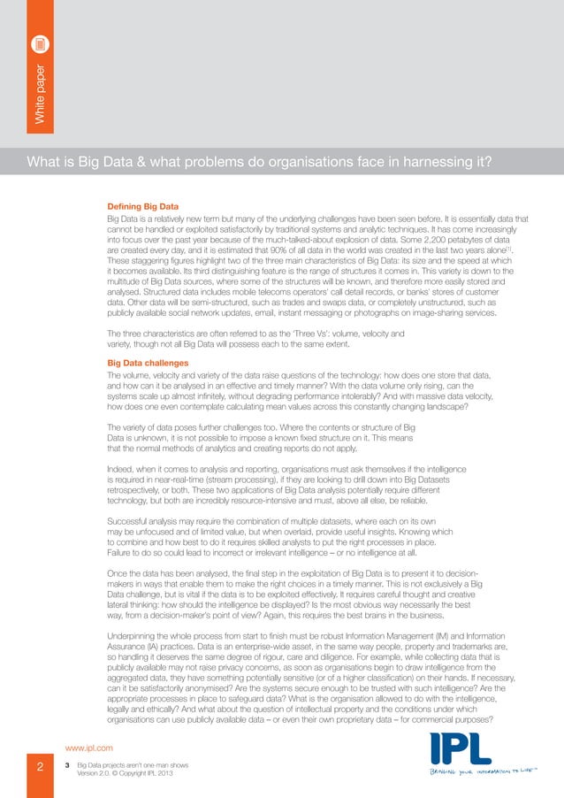 Big Data Readiness White Paper Pdf