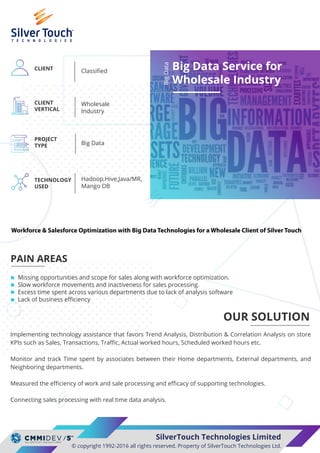 Case Study on Big Data Service for Wholesale Industry - Silver Touch Technologies | PDF