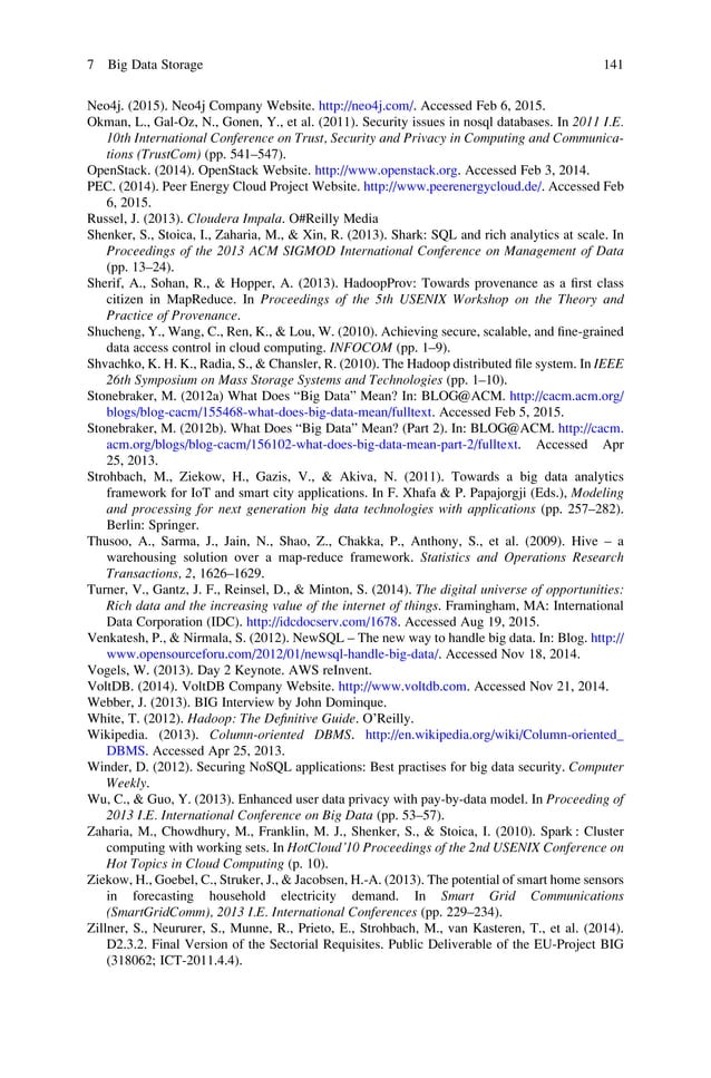 Big data storage | PDF | Databases | Computer Software and Applications