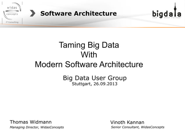 Taming Big Data With Modern Software Architecture | PDF