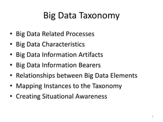 Big Data Taxonomy 8/26/2013 | PPT