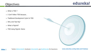 Introduction to Big data tdd and pig unit | PPTX | Programming Languages | Computing