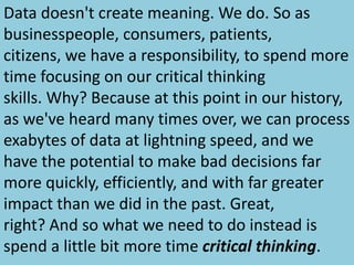 Review on the Ted Talk- What do we do with all this big data? | PPT