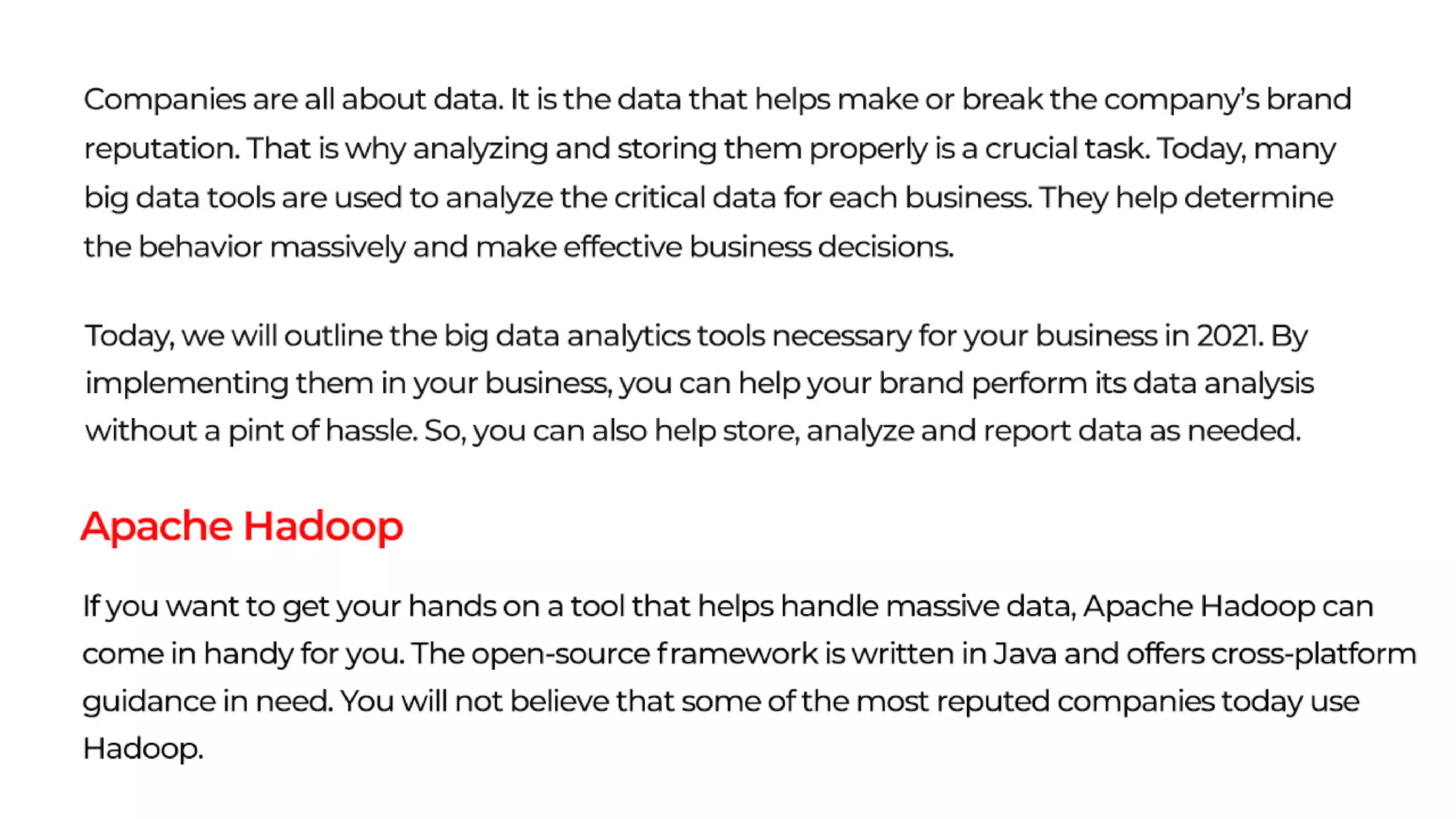 Top Open-Source Big Data Tools For Data Analysis You Must Try In 2021 | PPT Top Open-Source Big Data Tools For Data Analysis You Must Try In 2021 | PPT