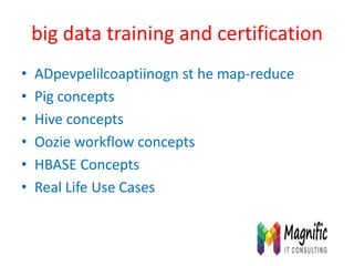 Big data training and certification | PPTX